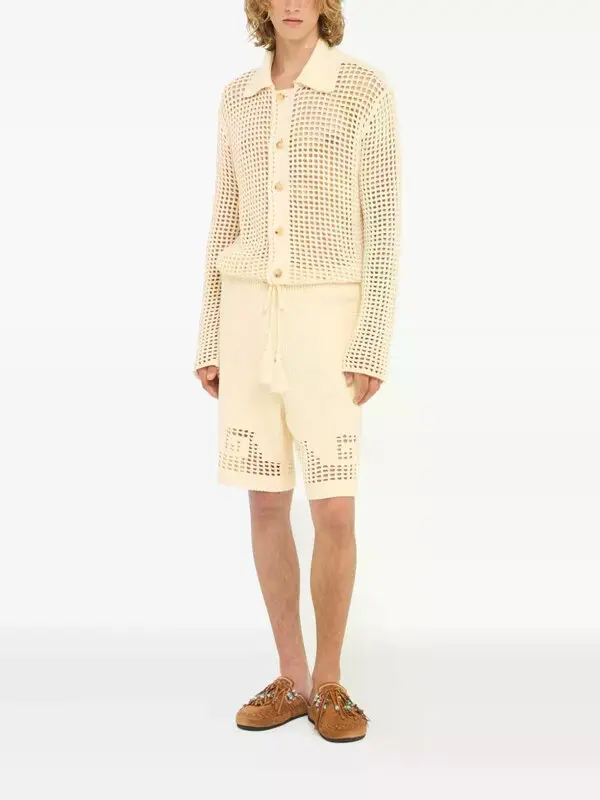 Alanui Where The Wave Begins" Tasselled Openwork Shorts
