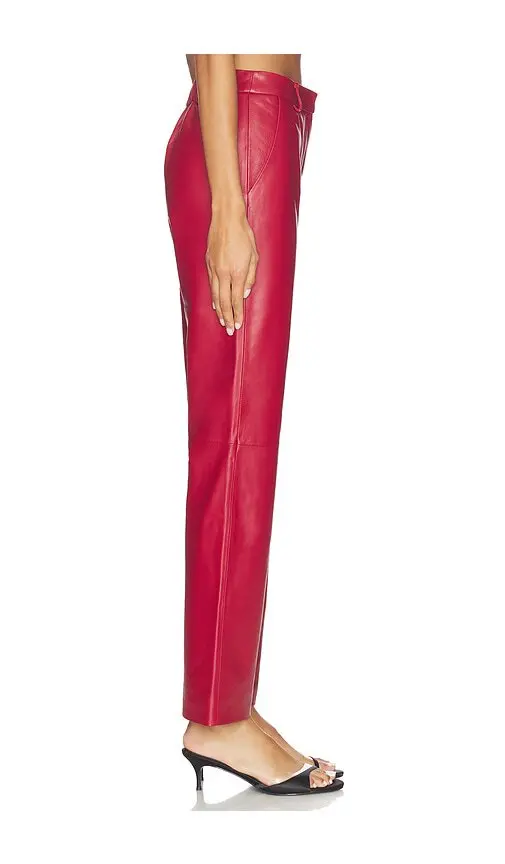 AEXAE Leather Straight Leg Trousers