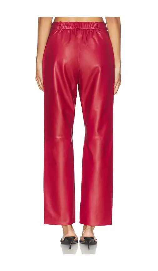 AEXAE Leather Straight Leg Trousers