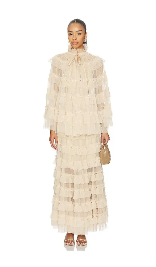 ALLSAINTS Aude Ruffle Cape