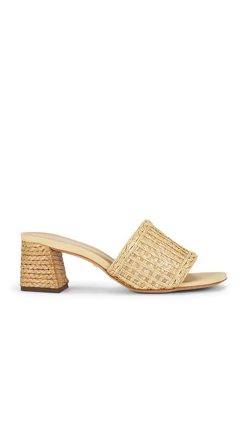 Raye Selene Raffia Block Heel Sandals