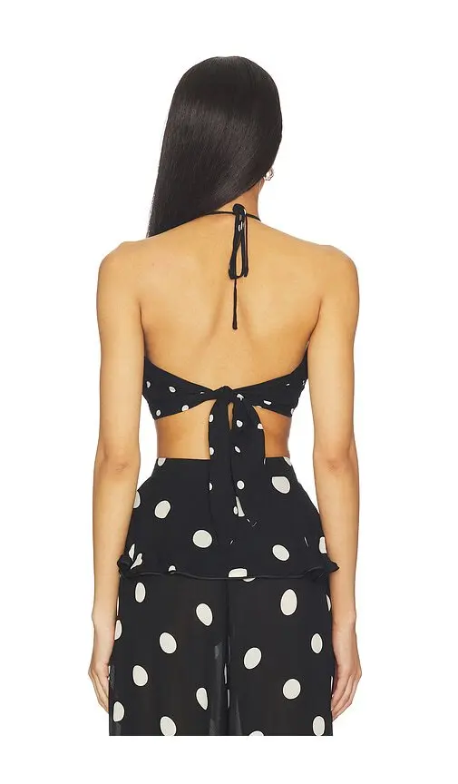 ADRIANA DEGREAS Polka Dot Bandeau Top