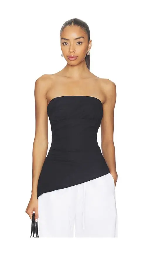 SNDYS. Nyomi Asymmetrical Strapless Top