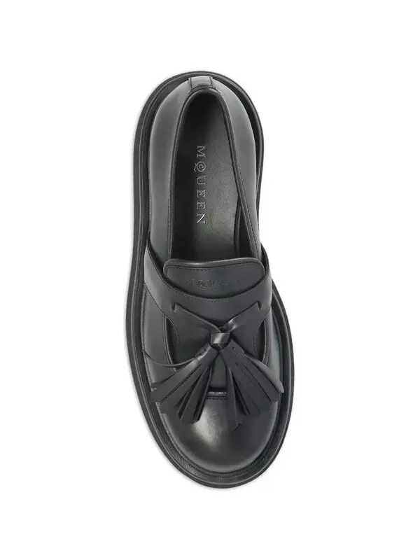 Alexander McQueen Leather Platform Tassel Loafers