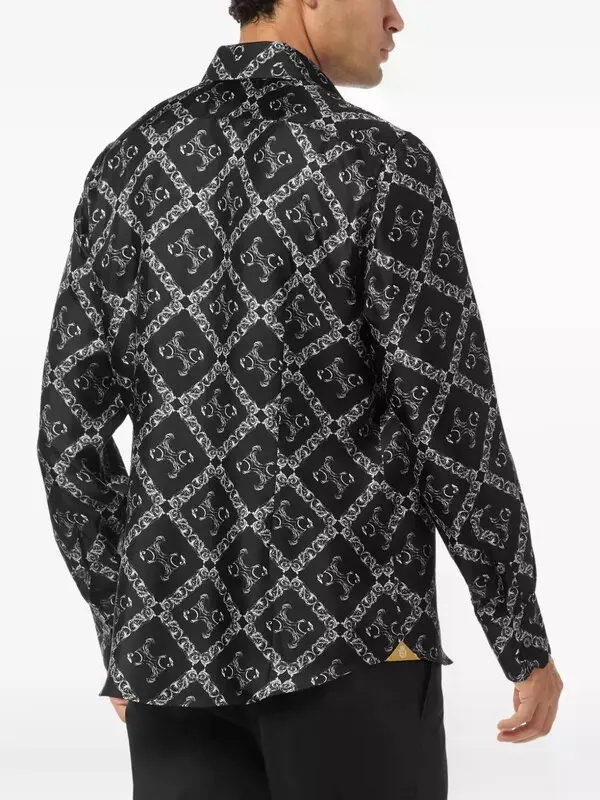 BILLIONAIRE Monogram Print Shirt - Black