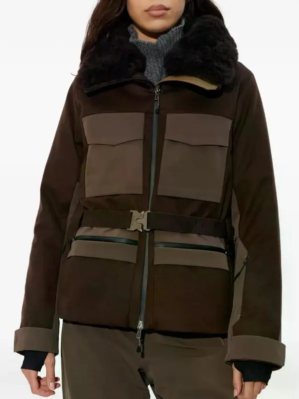 Sease Belted Jacket With Fur Collar