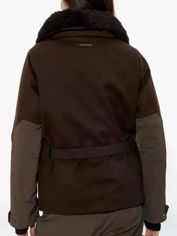 Sease Belted Jacket With Fur Collar