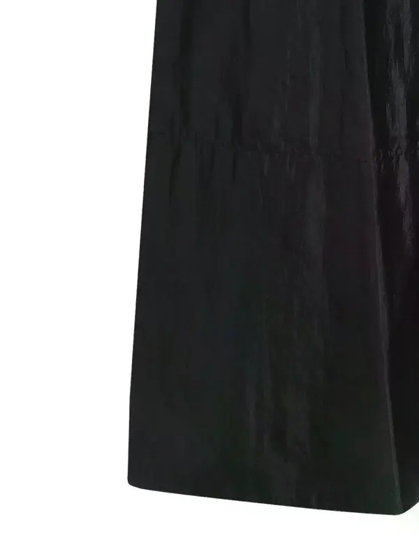 JIL SANDER Ruffled Drawstring Midi Skirt - Black