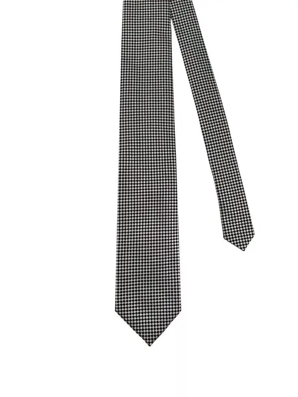 TOM FORD Patterned Tie - Silver