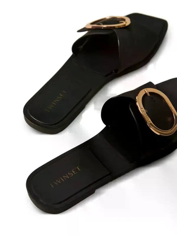 TWINSET Slides With Logo Buckle