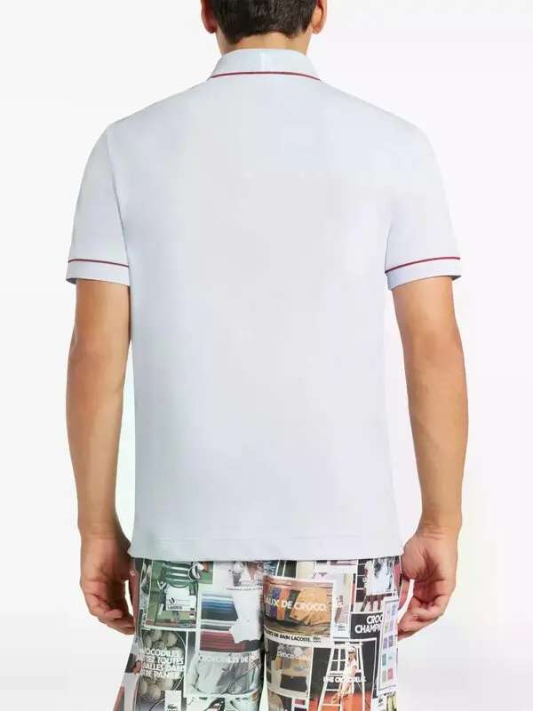 Lacoste Logo-embroidered Contrast-trim Polo Shirt