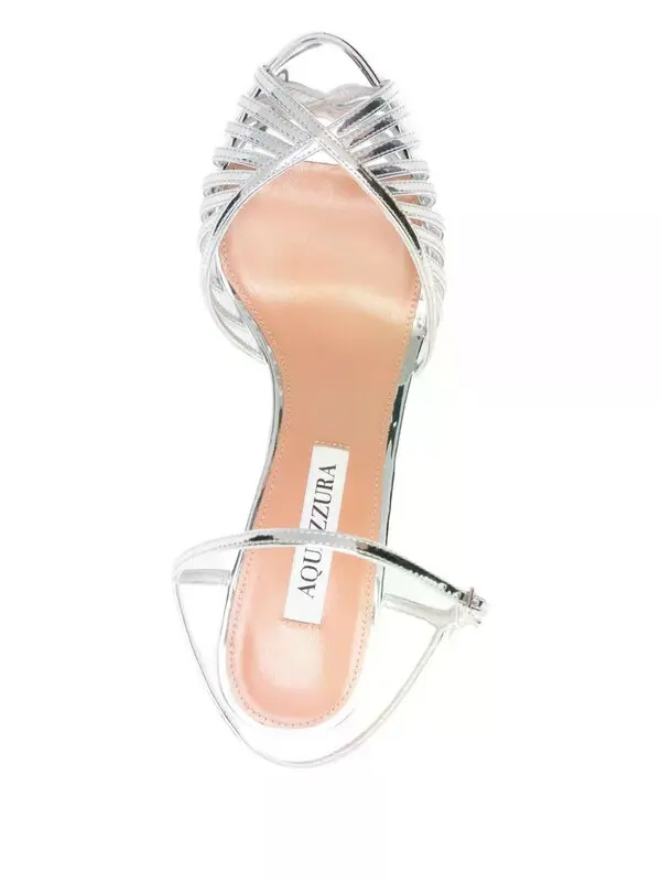 AQUAZZURA Hold Me Heeled Sandals - Silver