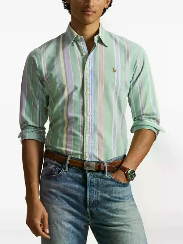 Polo Ralph Lauren Striped Long-sleeve Shirt - Green