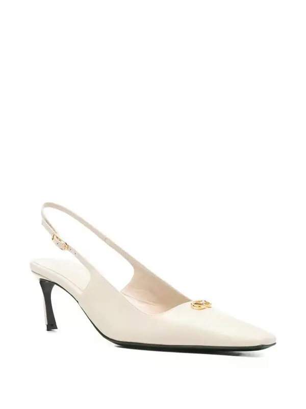 SERGIO ROSSI Slingback Pumps With Gold-tone Hardware