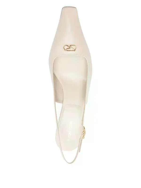 SERGIO ROSSI Slingback Pumps With Gold-tone Hardware