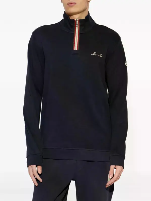Moncler Half-zip Mock-neck Sweatshirt