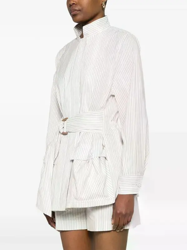 Fendi Striped Belted Jacket