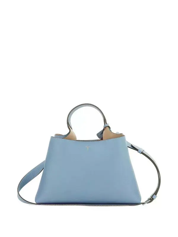 TOD'S Logo Charm Leather Tote Bag