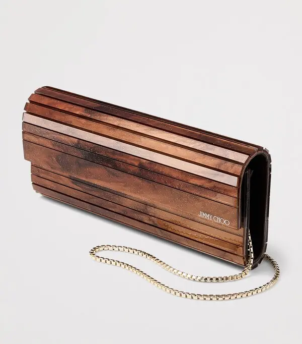 JIMMY CHOO Marble-effect Sweetie Clutch Bag