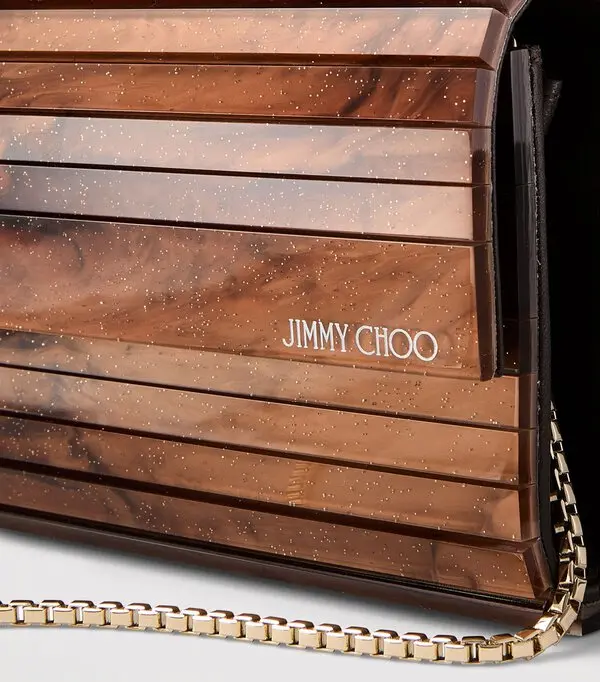 JIMMY CHOO Marble-effect Sweetie Clutch Bag