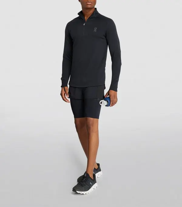 On Climate Half Zip Long Sleeve T-shirt - Black