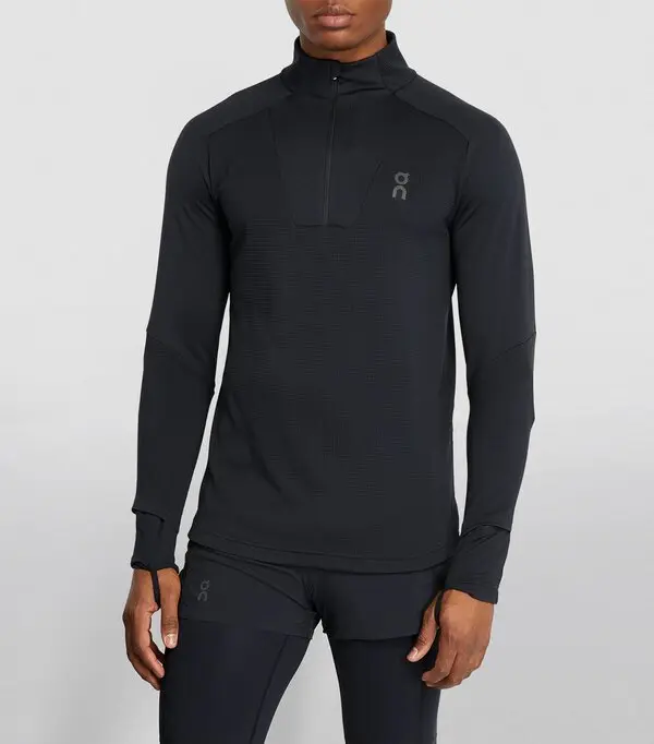 On Climate Half Zip Long Sleeve T-shirt - Black