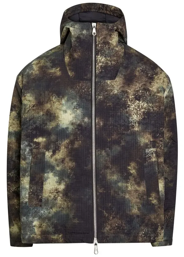 COLE BUXTON Padded Printed Shell Jacket - Multicoloured 1