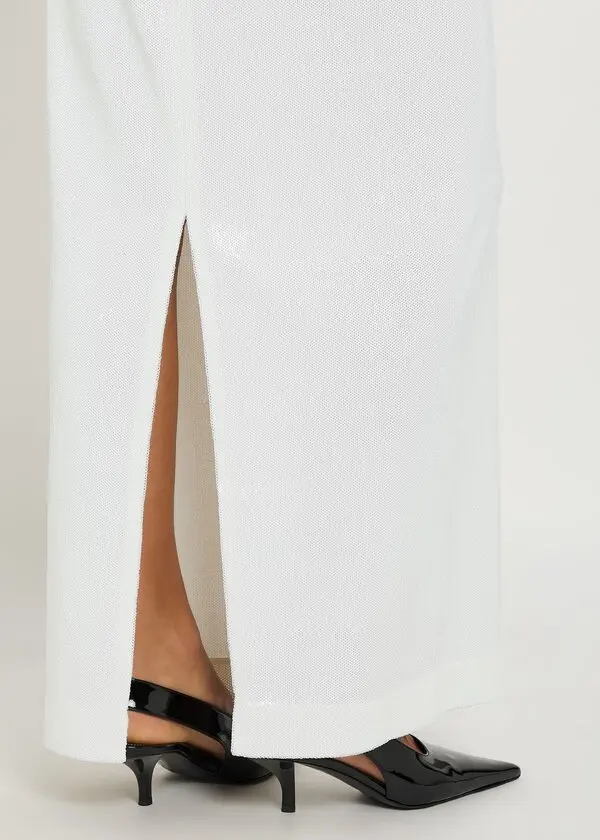TOTEME Sequined Midi Skirt - White