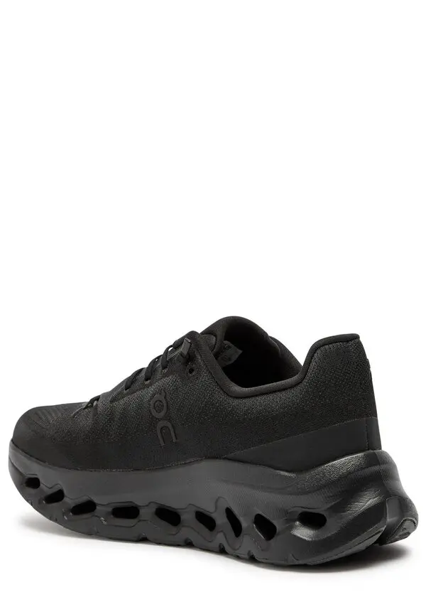 On Cloudtilt Jacquard Mesh-knit Lace-up Sneakers - Black