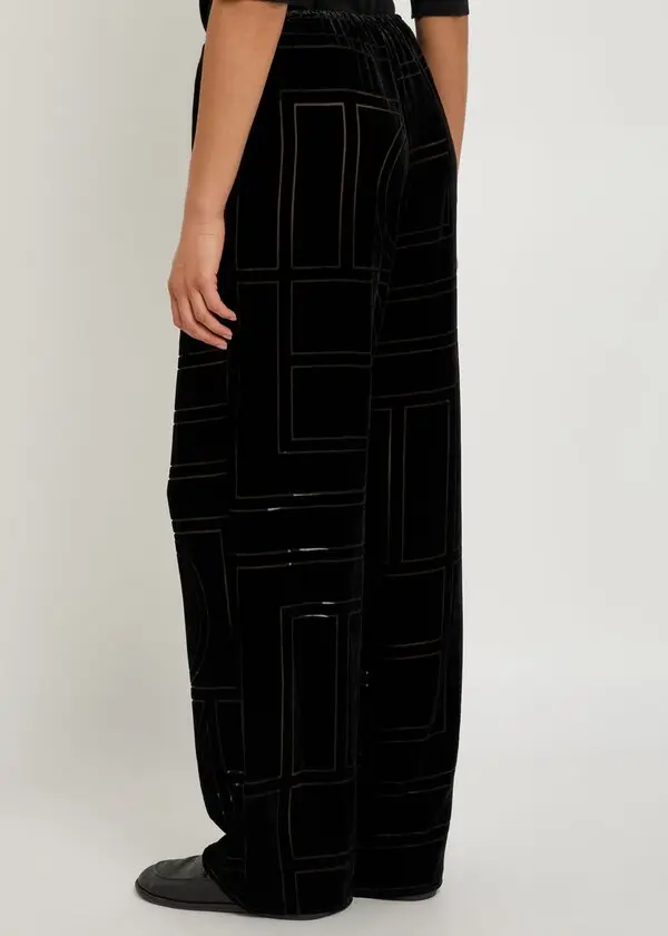 TOTEME Monogram Devore Velvet Pyjama Trousers