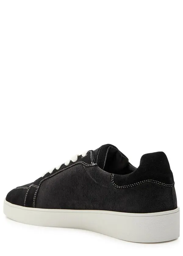 JUDE LLOW Panelled Suede And Corduroy Lace-up Sneakers