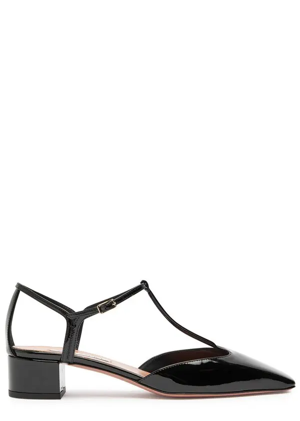 AQUAZZURA Sorbonne 35 Patent Leather Pumps - Black