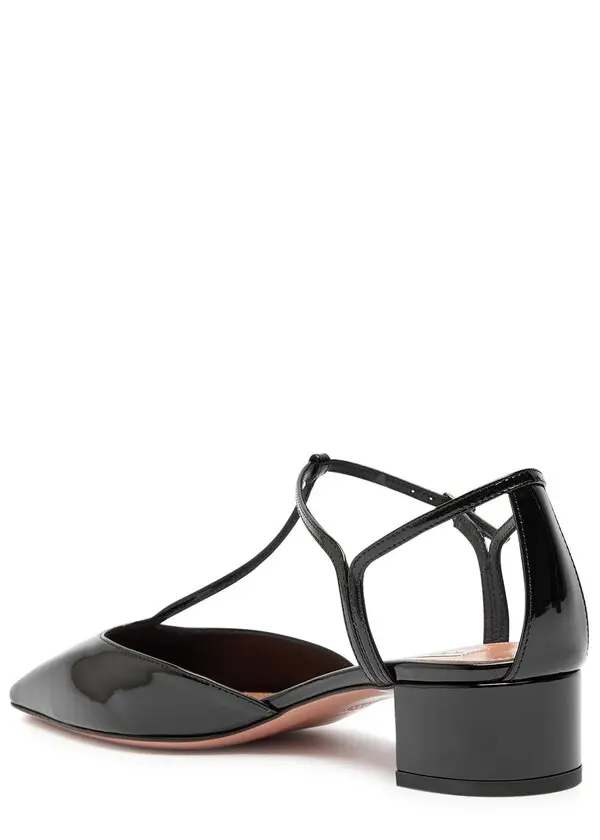 AQUAZZURA Sorbonne 35 Patent Leather Pumps - Black