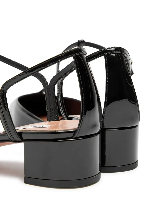 AQUAZZURA Sorbonne 35 Patent Leather Pumps - Black