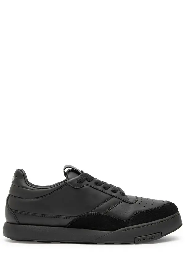 Givenchy Panelled Leather Court Sneakers - Black