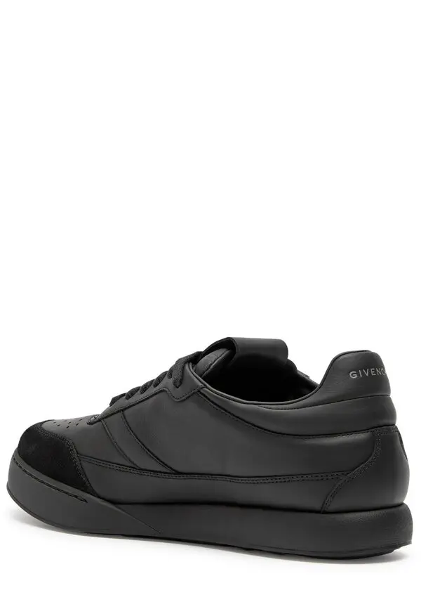 Givenchy Panelled Leather Court Sneakers - Black