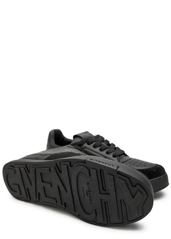 Givenchy Panelled Leather Court Sneakers - Black