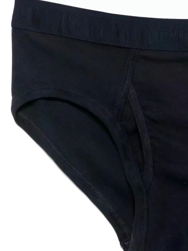 TOM FORD Logo-print Briefs - Blue