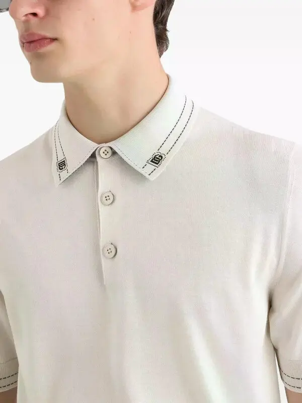 Dolce & Gabbana Logo-trim Polo Shirt - White