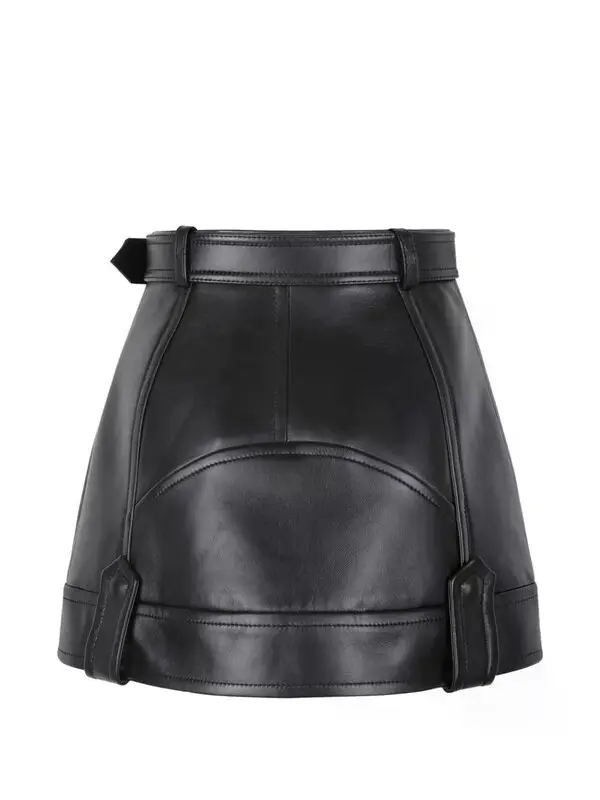Givenchy Zip-fastening Belted Leather Mini Skirt