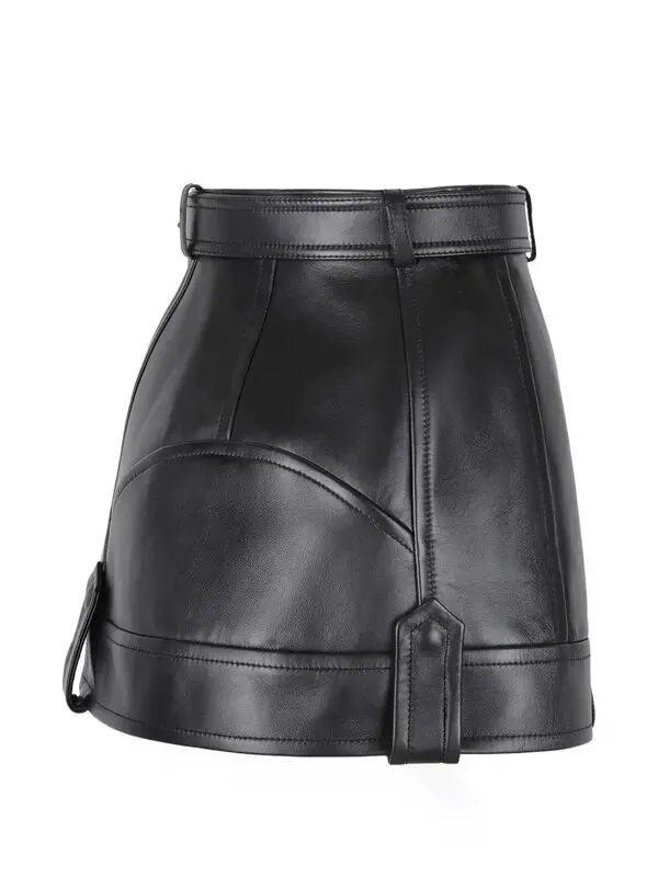 Givenchy Zip-fastening Belted Leather Mini Skirt