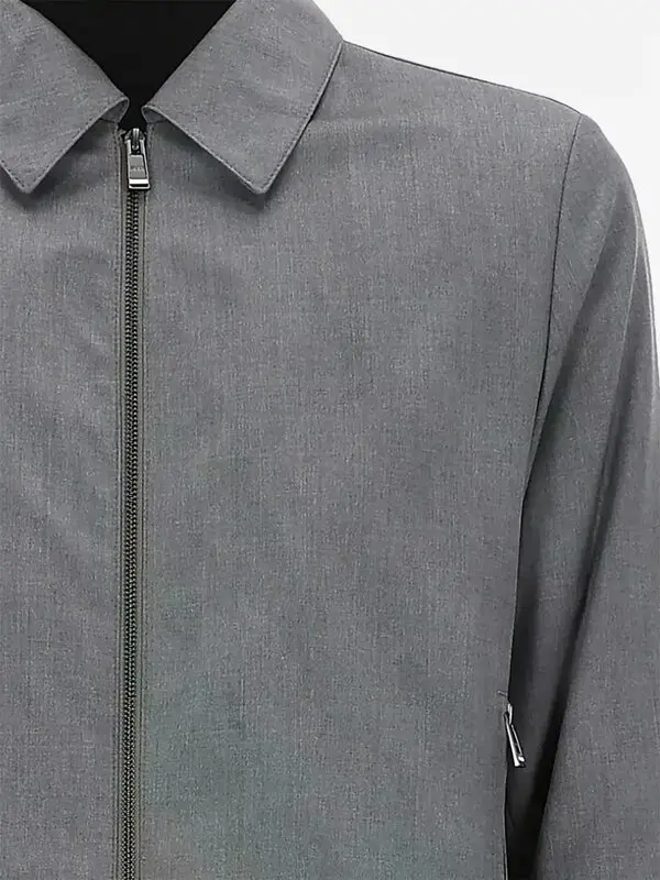 BOSS Zip-up Virgin Wool Jacket