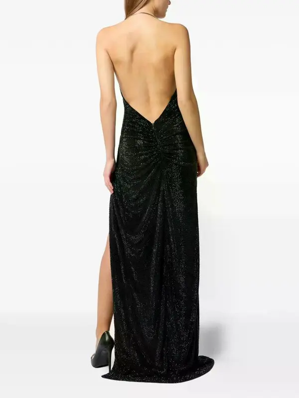 Philipp Plein Maxi Slit Open-back Gown
