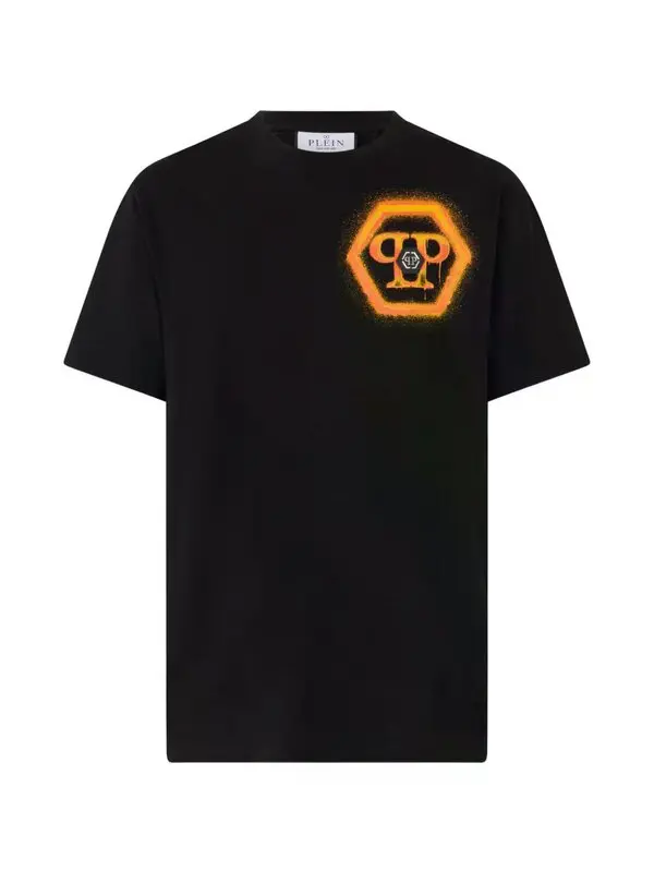 Philipp Plein Printed Round-neck T-shirt - Black