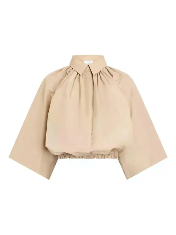PATOU Gathered Cropped Blouse