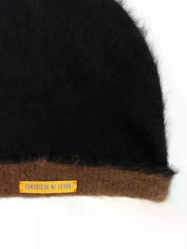 Guest In Residence Fluffy Knit Beanie Hat - Black