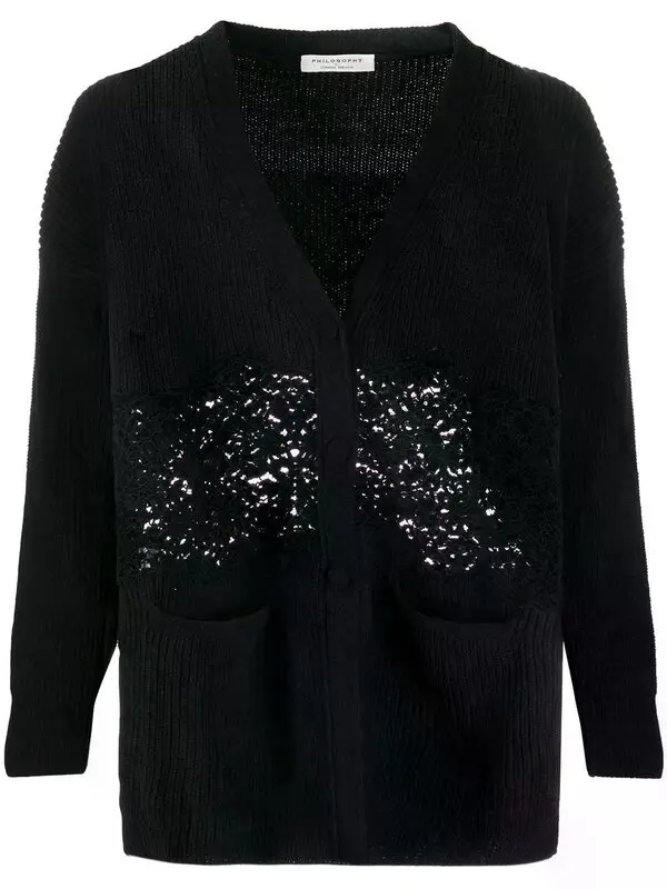 Philosophy Di Lorenzo Serafini Lace Panel Cardigan