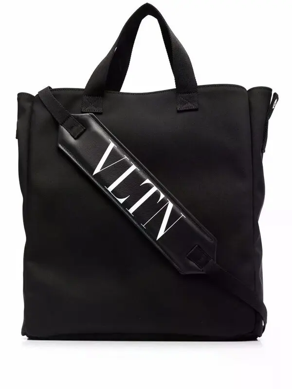 Valentino Garavani Vltn Logo Tote Bag - Black