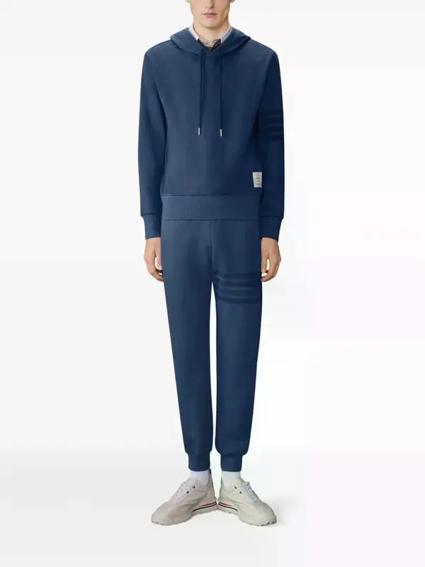 Thom Browne Loopback 4-bar Hoodie - Blue