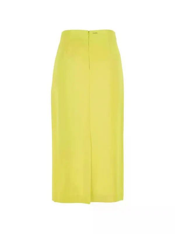 TWINSET Zip Fastening Skirt With Rear Slit - Yellow